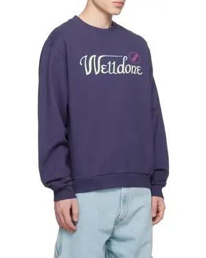 We11Done Logo Print Cotton Sweatshirt