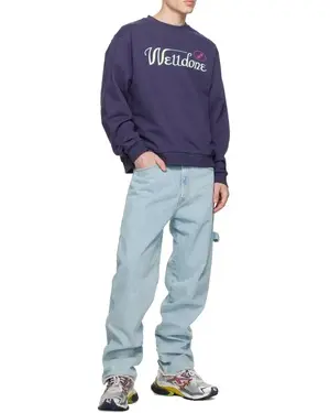We11Done Logo Print Cotton Sweatshirt