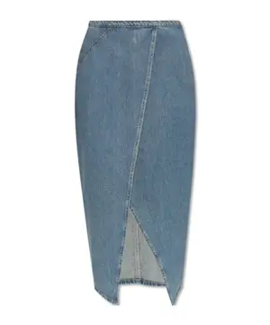 IRO PARIS Denim Midi Skirt With Front Slits