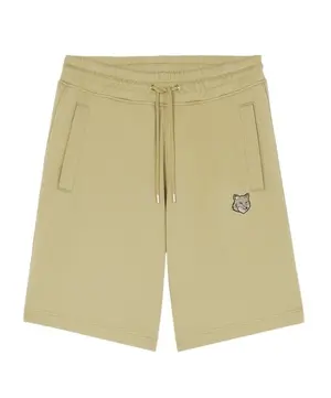 Maison Kitsuné Bold Fox Head Patch Drawstring Shorts - Nude