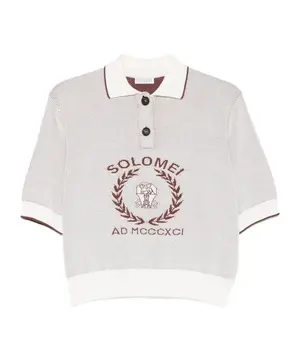 Brunello Cucinelli Graphic Knit Polo Shirt