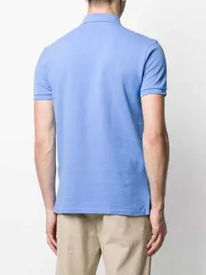 Polo Ralph Lauren Logo Embroidered Short-sleeved Polo Shirt - Blue