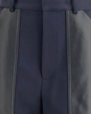 Bottega Veneta Wide Leg Pants With Leather Pockets