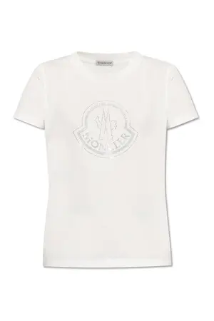 Moncler Logo Embellished Crewneck T-shirt