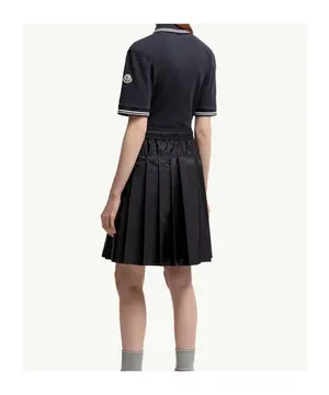 Moncler Paneled Short-sleeve Polo Dress