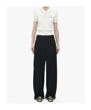 Alexander McQueen Logo Embroidered Knitted Polo Shirt