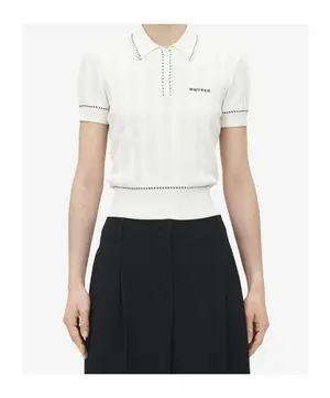 Alexander McQueen Logo Embroidered Knitted Polo Shirt