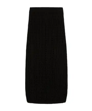 Max Mara Open-knit Cotton Skirt
