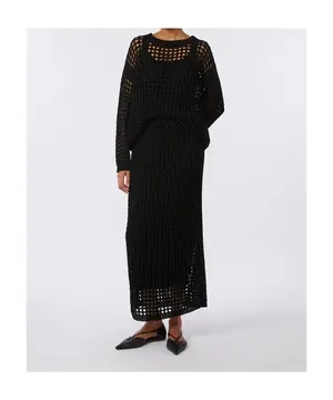 Max Mara Open-knit Cotton Skirt