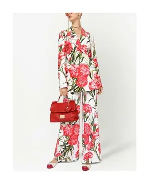 Dolce & Gabbana Carnation-printed Jersey Turlington Blazer - Multicolor