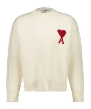 AMI Paris De Coeur Crewneck Jumper - No