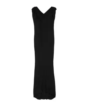 Balenciaga Long Sack Dress In Silk And Wool Crepe