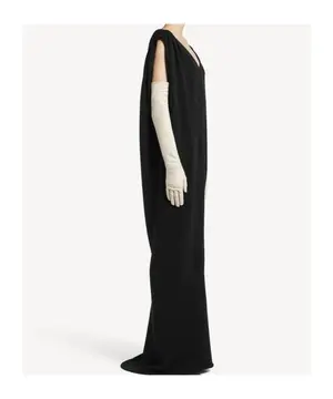 Balenciaga Long Sack Dress In Silk And Wool Crepe