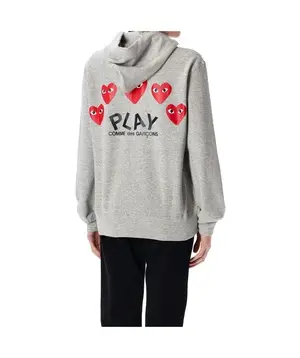 Comme Des Garçons Heart Logo Zip Hoodie