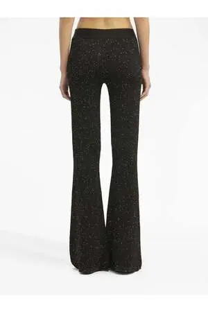 Palm Angels Embellished Flared Pants - Black