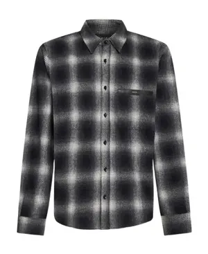 Amiri Logo-patch Check-print Shirt