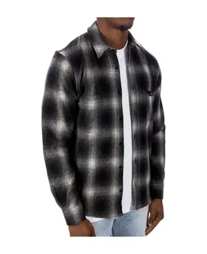 Amiri Logo-patch Check-print Shirt