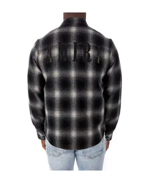 Amiri Logo-patch Check-print Shirt