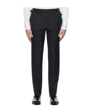 TOM FORD O'connor Pleated Wool Casual Pants - Dark Grey