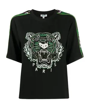 Kenzo Embroidered Tiger Logo T-shirt - Black