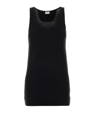 Dries Van Noten Scoop Neck Tank Top - Black