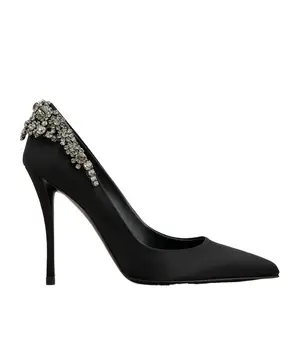 ROGER VIVIER Efflorescence Crystal Embellished Satin Pumps
