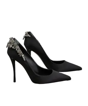 ROGER VIVIER Efflorescence Crystal Embellished Satin Pumps