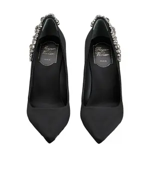 ROGER VIVIER Efflorescence Crystal Embellished Satin Pumps