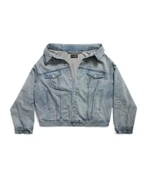 Balenciaga Collared Button-up Jacket - Blue