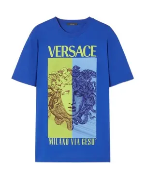 Versace Medusa-print T-shirt - Blue