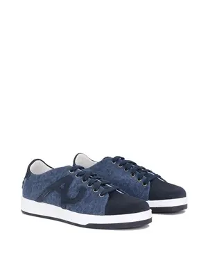 Emporio Armani Logo Low-top Sneakers - Blue