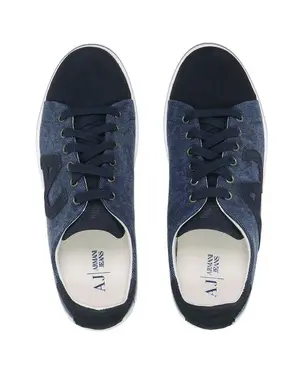 Emporio Armani Logo Low-top Sneakers - Blue