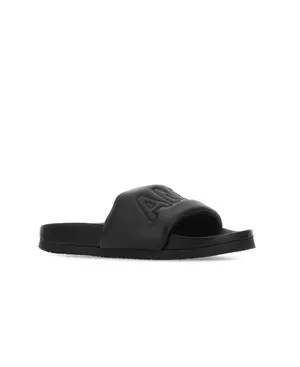 AMBUSH Logo Embossed Padded Slides - Black