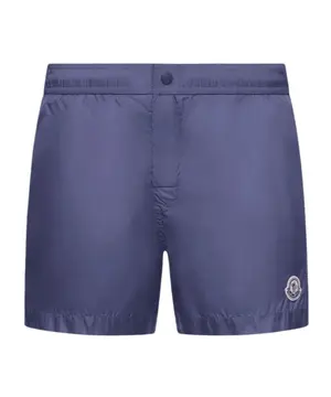 Moncler Logo Detail Shorts - Blue