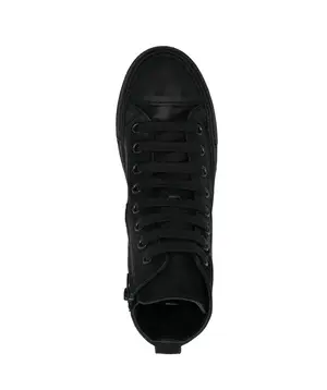 ANN DEMEULEMEESTER Coated-finish High Top Sneakers - Black