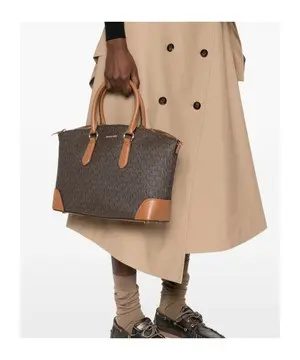 Michael Kors Monogram Large Tote Bag - Black