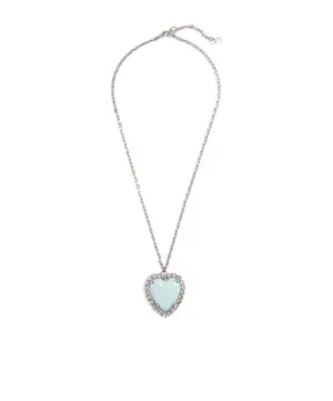Valentino Garavani Coeur Hyperbole Embellished Necklace - Gray