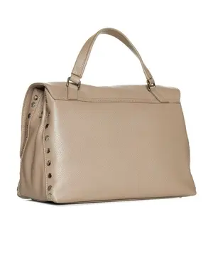 ZANELLATO Flap Leather Shoulder Bag - Nude