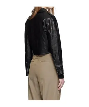 Auralee Short Cycling Leather Jacket
