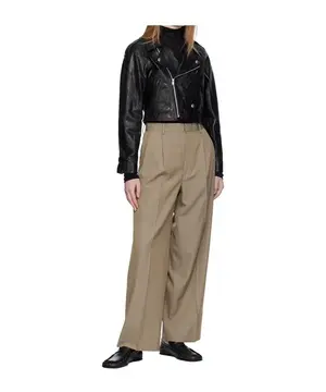Auralee Short Cycling Leather Jacket