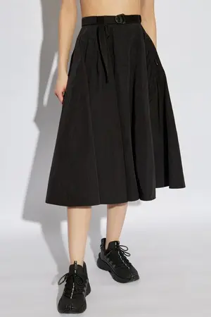 Moncler Belted Flared Midi Skirt