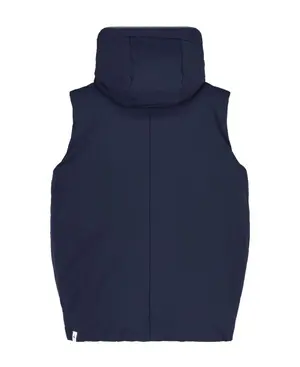 JIL SANDER Zip-up Hooded Vest - Blue