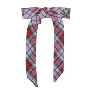 VIVIENNE WESTWOOD Tartan Bow Hair Clip - Multi