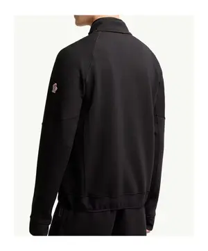 Moncler Logo Zip-up Sweatshirt - Black