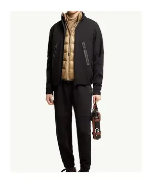 Moncler Logo Zip-up Sweatshirt - Black