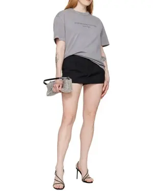 Alexander Wang Logo Embroidered Mini Skort - Black