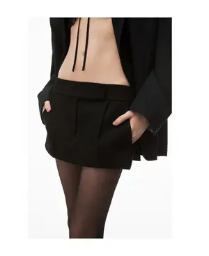 Alexander Wang Logo Embroidered Mini Skort - Black
