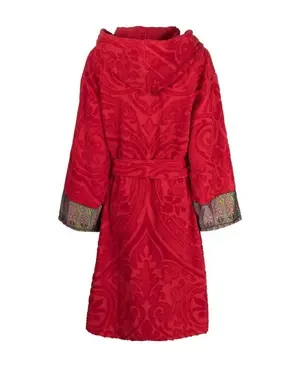 Etro Paisley-motif Belted Robe - Red