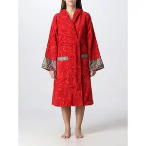 Etro Paisley-motif Belted Robe - Red