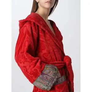 Etro Paisley-motif Belted Robe - Red